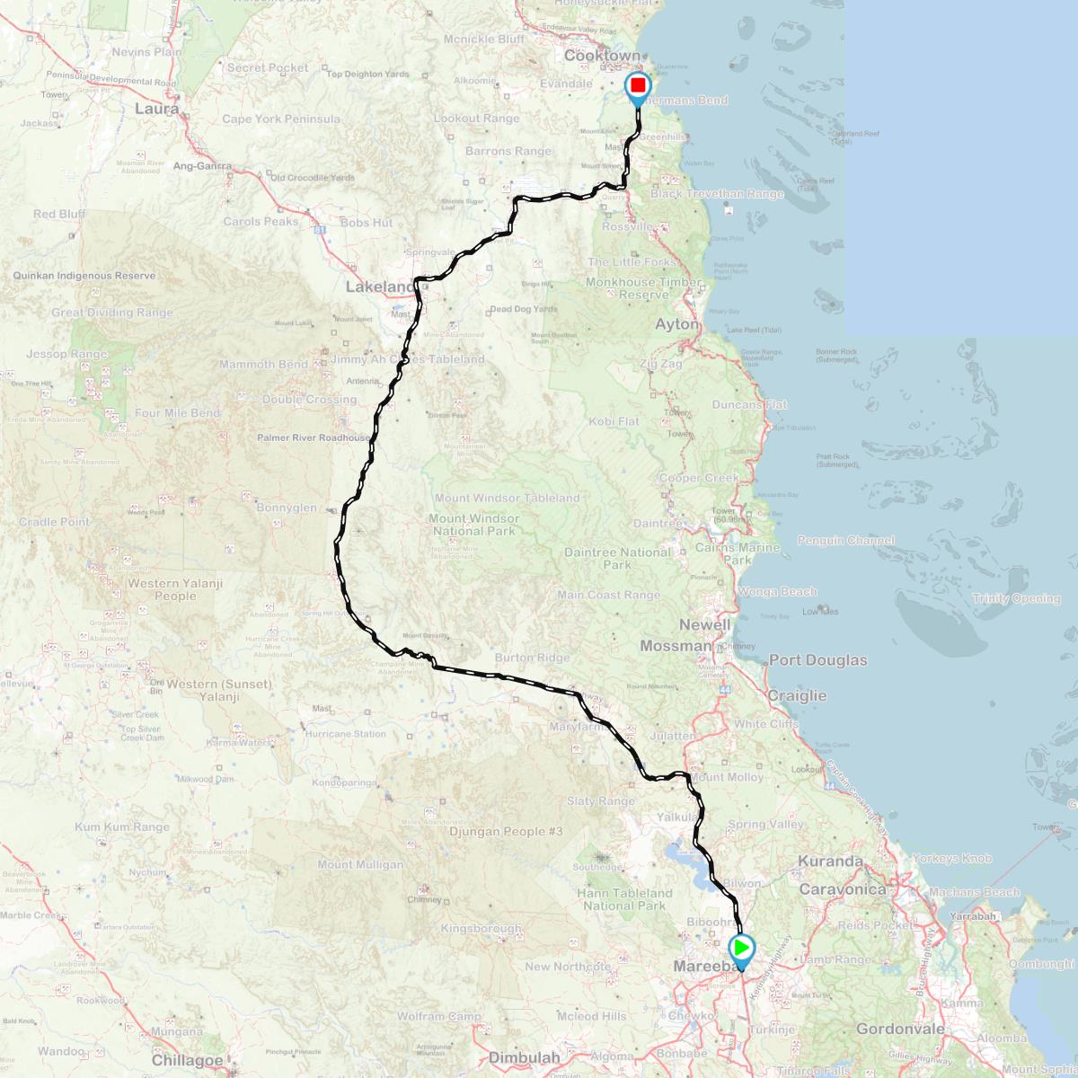 Mareeba to Cooktown QLD