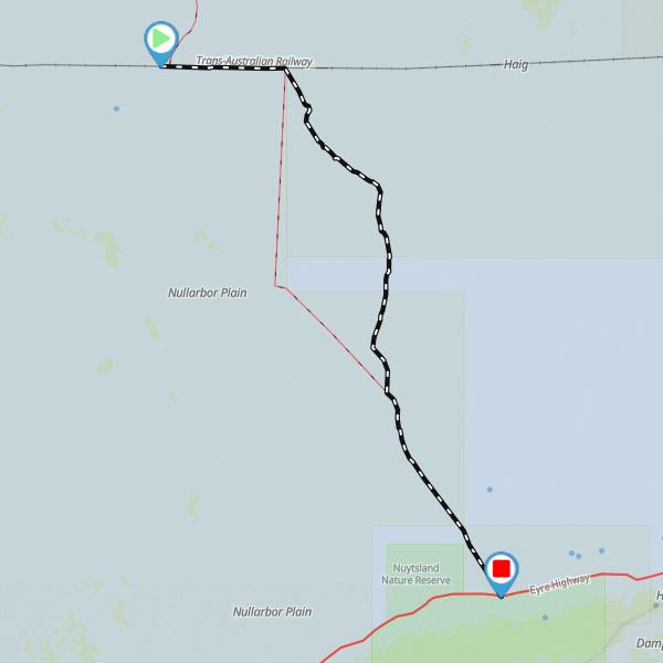 Rawlinna to Cocklebiddy via Balgair Station WA