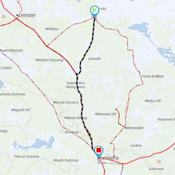 Melrose to Leonora WA