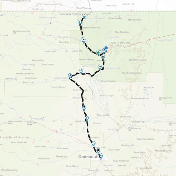 Mt Dare to Oodnadatta via Dalhousie