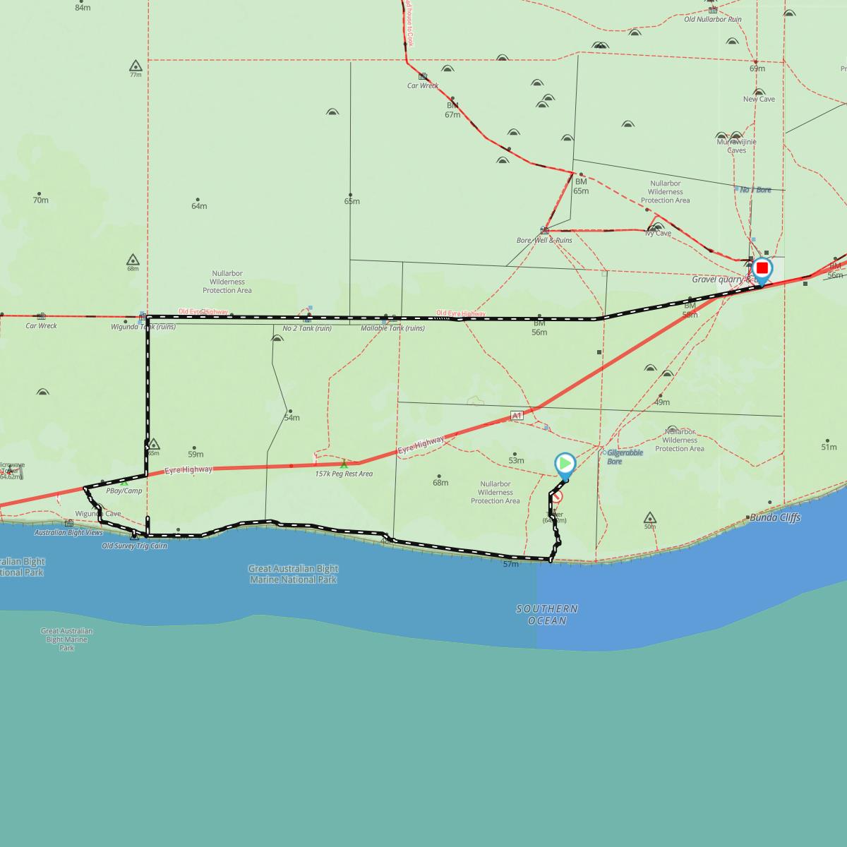 Coast Drive to Nullarbor Roadhouse SA