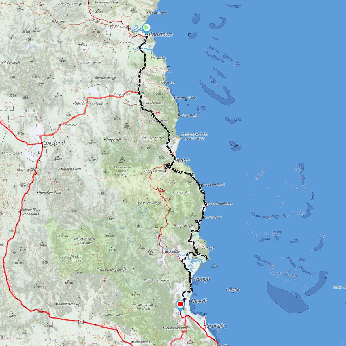 Cooktown to Mossman via Bloomfield Track QLD