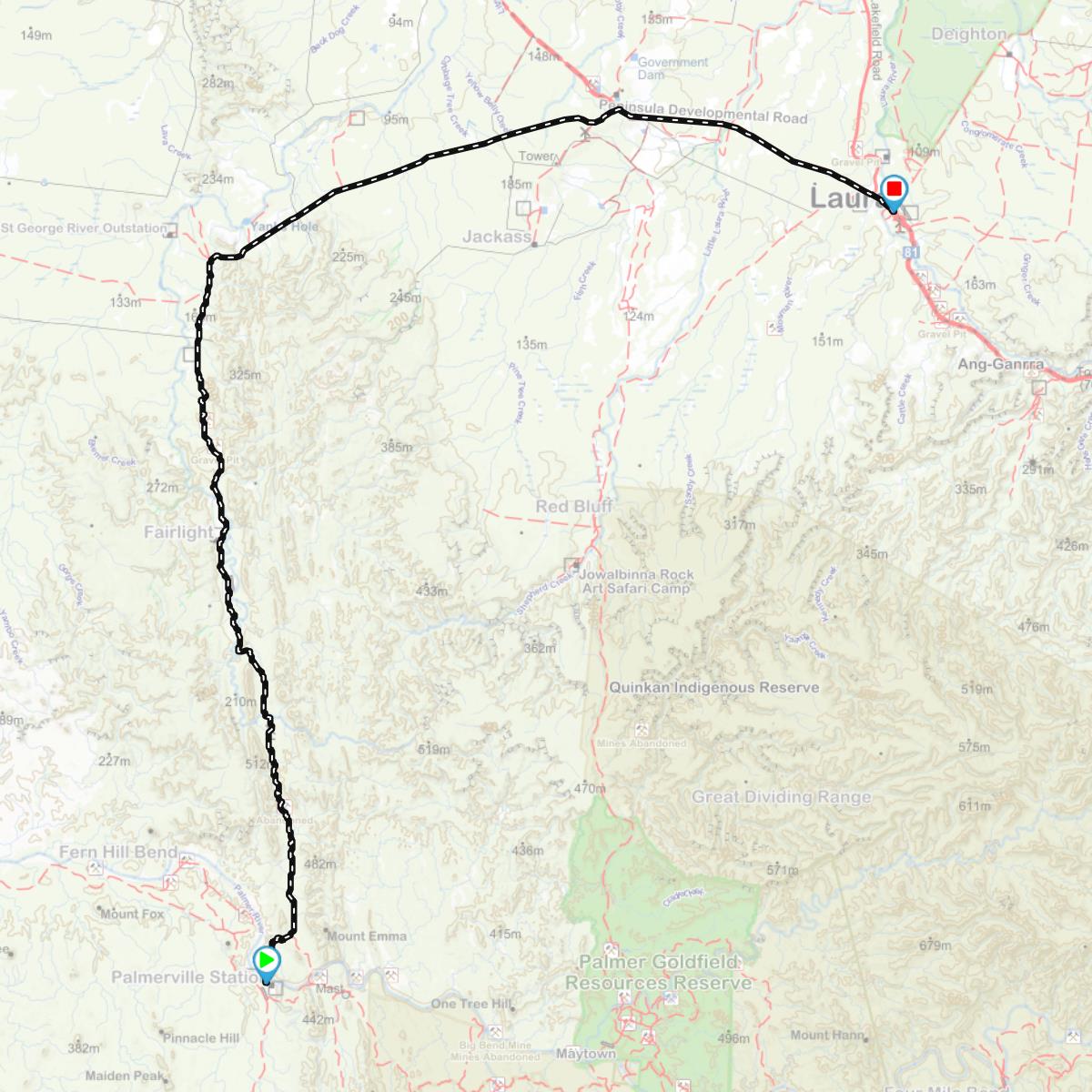 Palmerville Station to Laura QLD