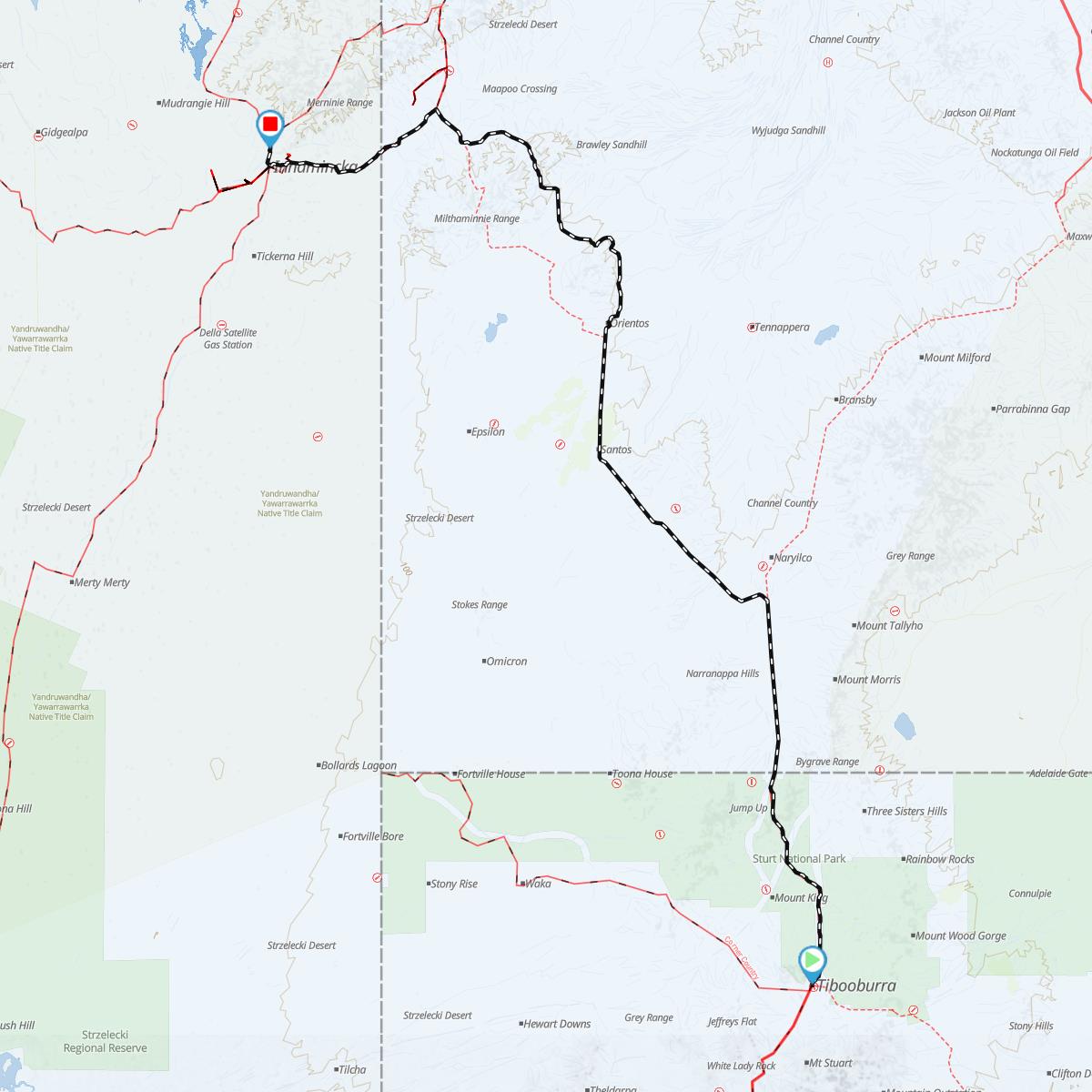 Tibooburra to Innamincka NSW