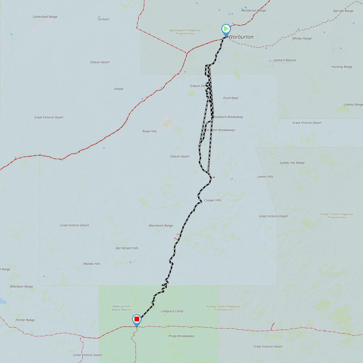 Warburton to Neale Junction WA